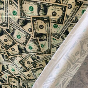 1 Dollar Bill Cotton Fabric / Money Print Fabric / %100 Cotton / 45 ...