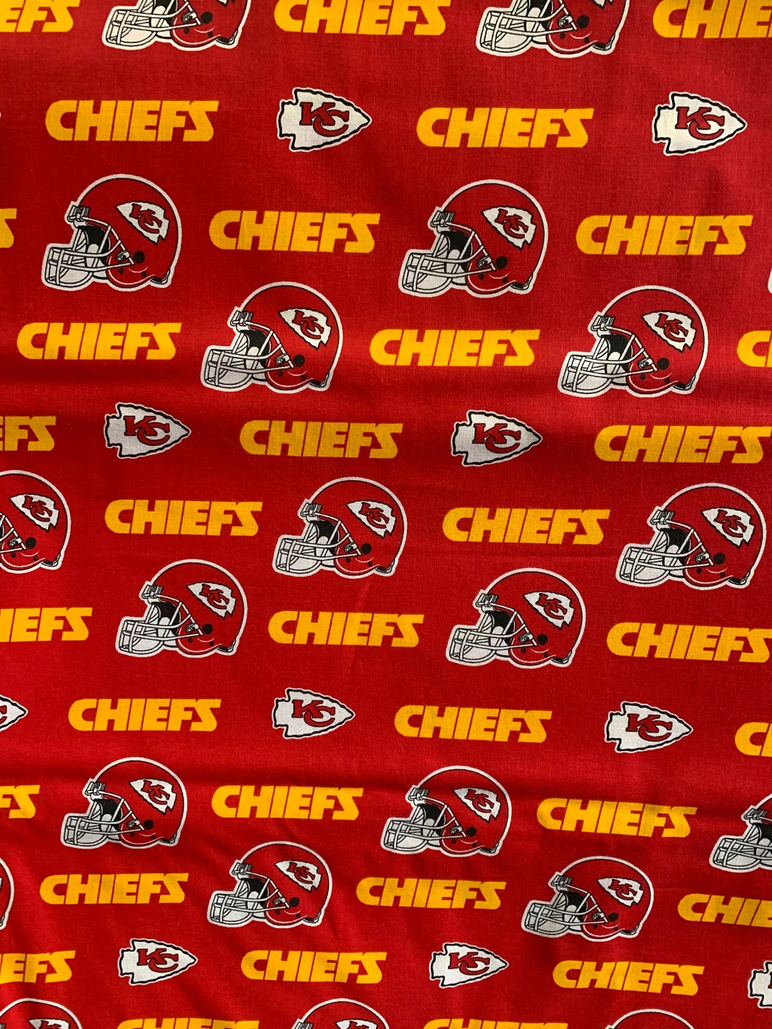 NFL Cotton Fabric / %100 Cotton Fabric - NFL CTN Kansas City Chiefs ...