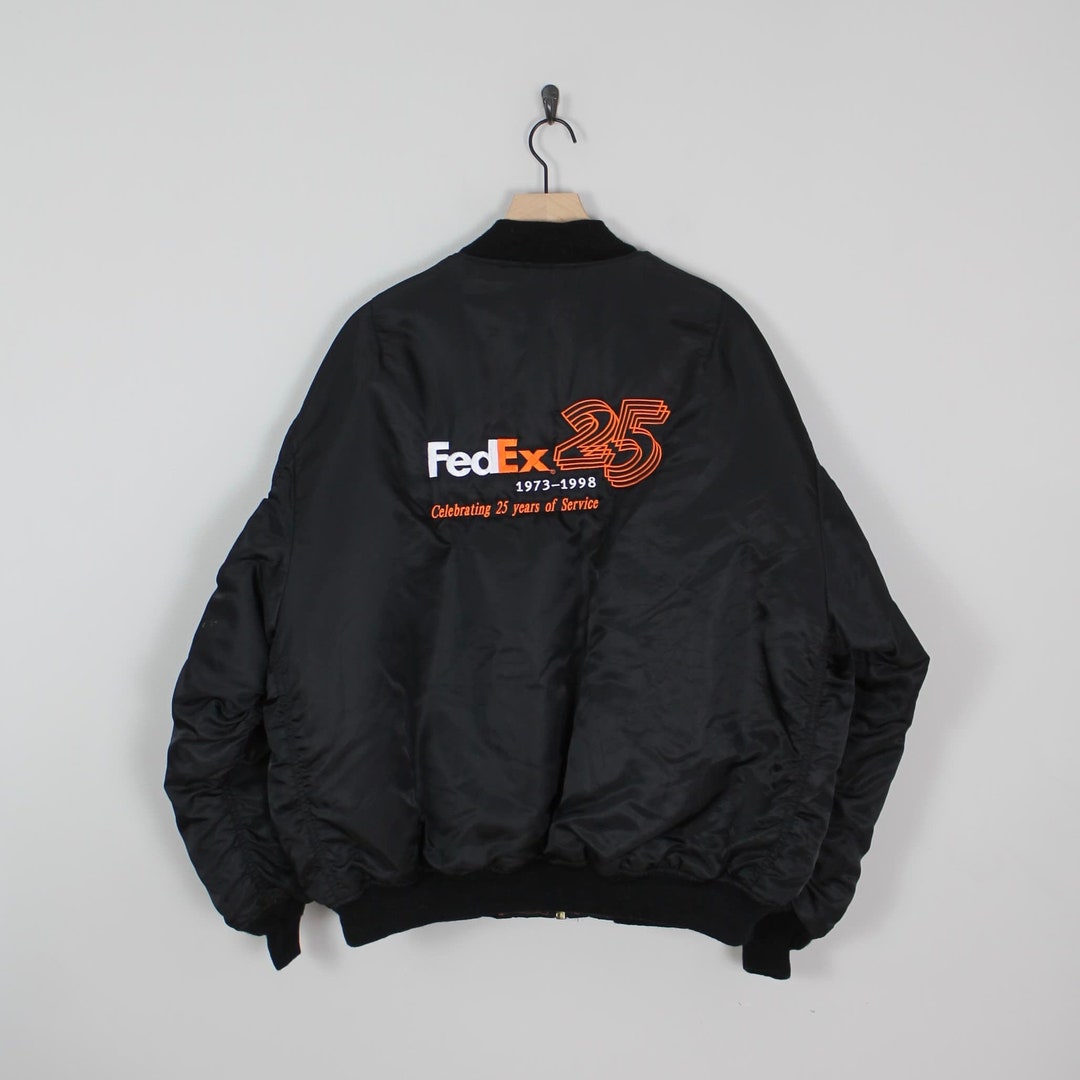 Vintage 1998 Fedex 25th Anniversary Bomber Jacket, Size 2XL, Worker ...