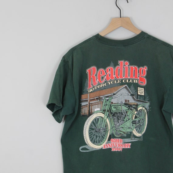 Vintage 2000s Reading Motorcycle Club Graphic T-Shirt… - Gem