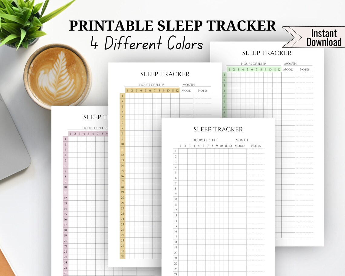 Sleep Tracker Monthly Sleep Chart Sleep Organizer Sleep - Etsy