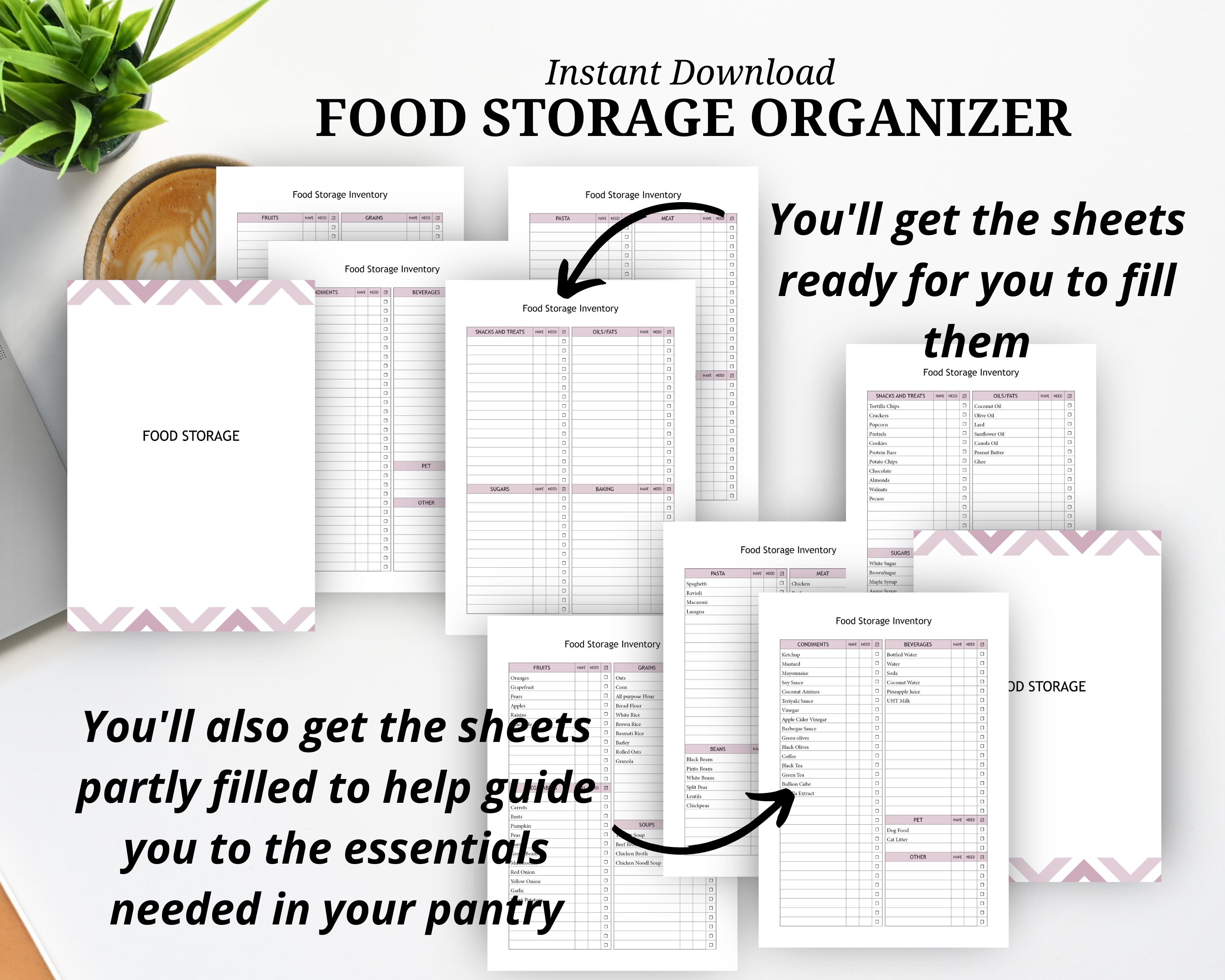 Pantry Organization, Prepper Printable Inserts for Happy Planner - Etsy