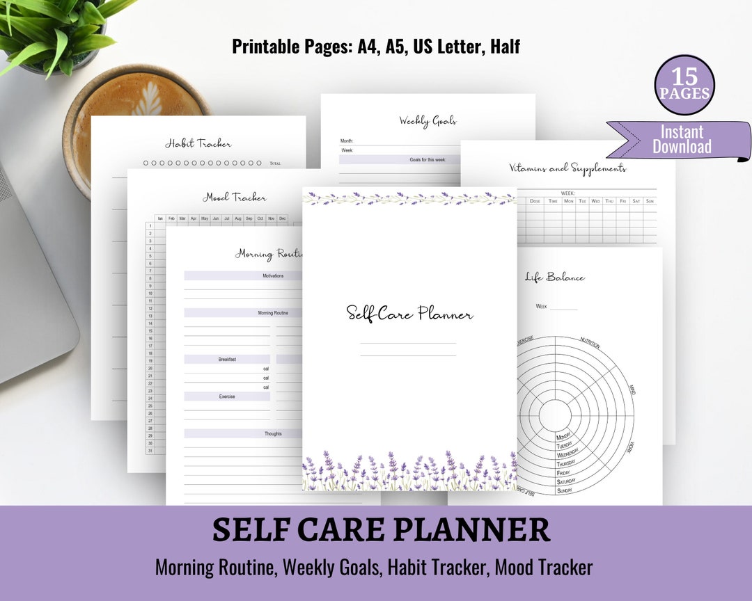 2023 Printable Self Care Planner, Self Love Planner - Etsy