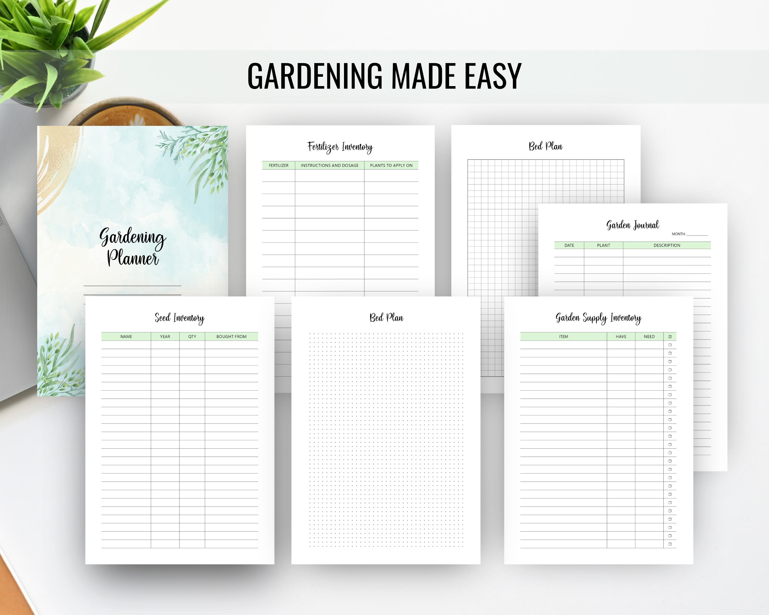 Garden Planner Printable Garden Journal Pdf | Etsy