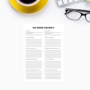 Printable Book Report Book Report Worksheet Printable | Etsy