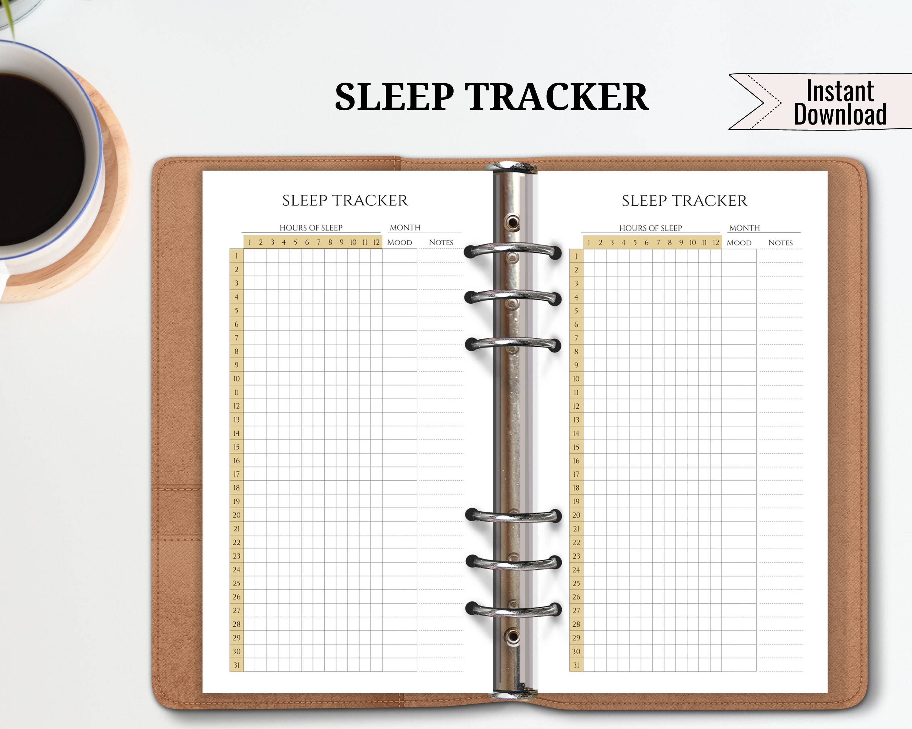 Sleep Tracker Monthly Sleep Chart Sleep Organizer Sleep - Etsy
