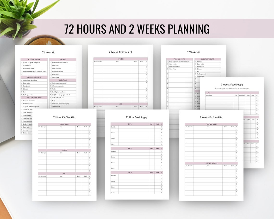 Prepper Binder Emergency Preparedness Planner Food Storage - Etsy