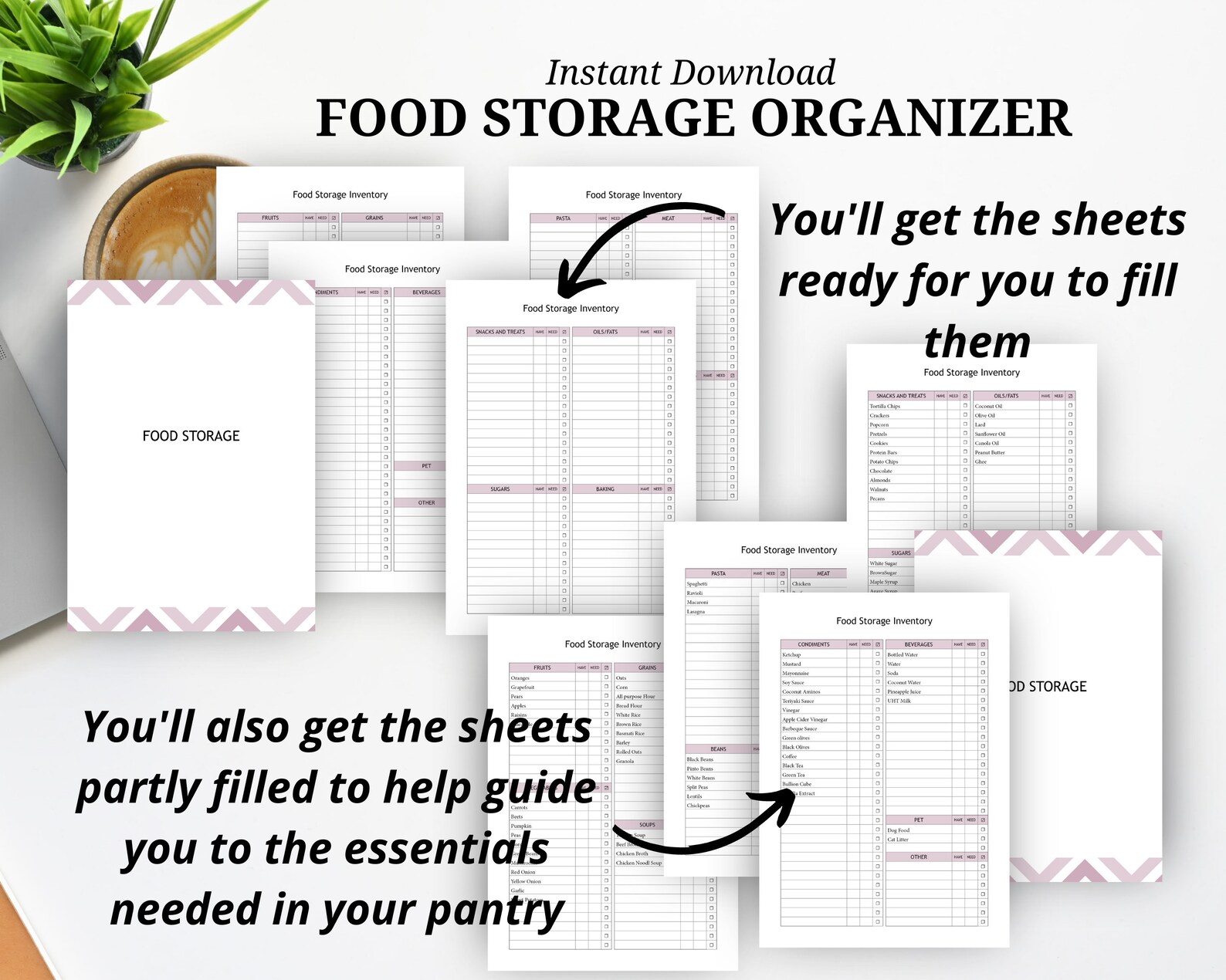Instant Download Food Storage Planner, 2026 Printable Pantry Inventory ...