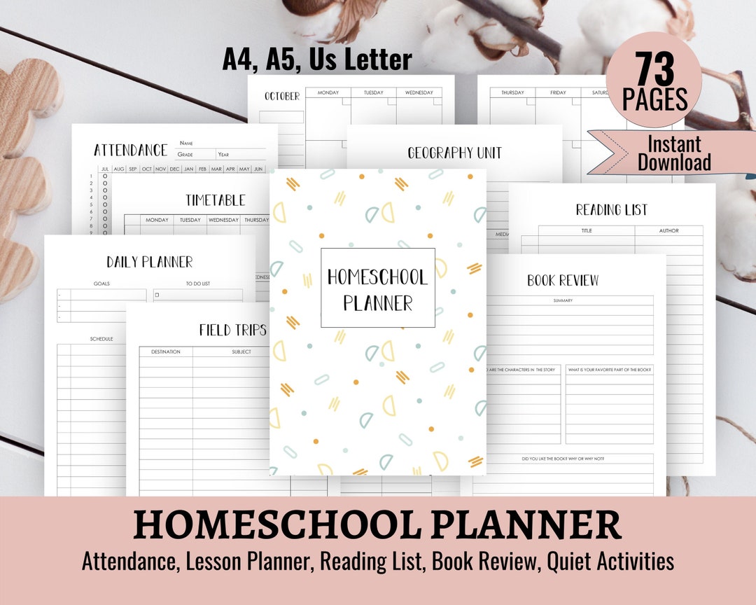 2025-2026 Homeschool Planner Printable: Weekly & Daily Schedules (PDF ...