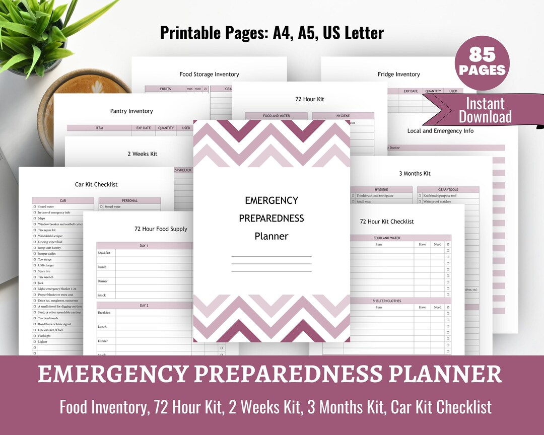 Prepper Binder Emergency Preparedness Planner Food Storage - Etsy