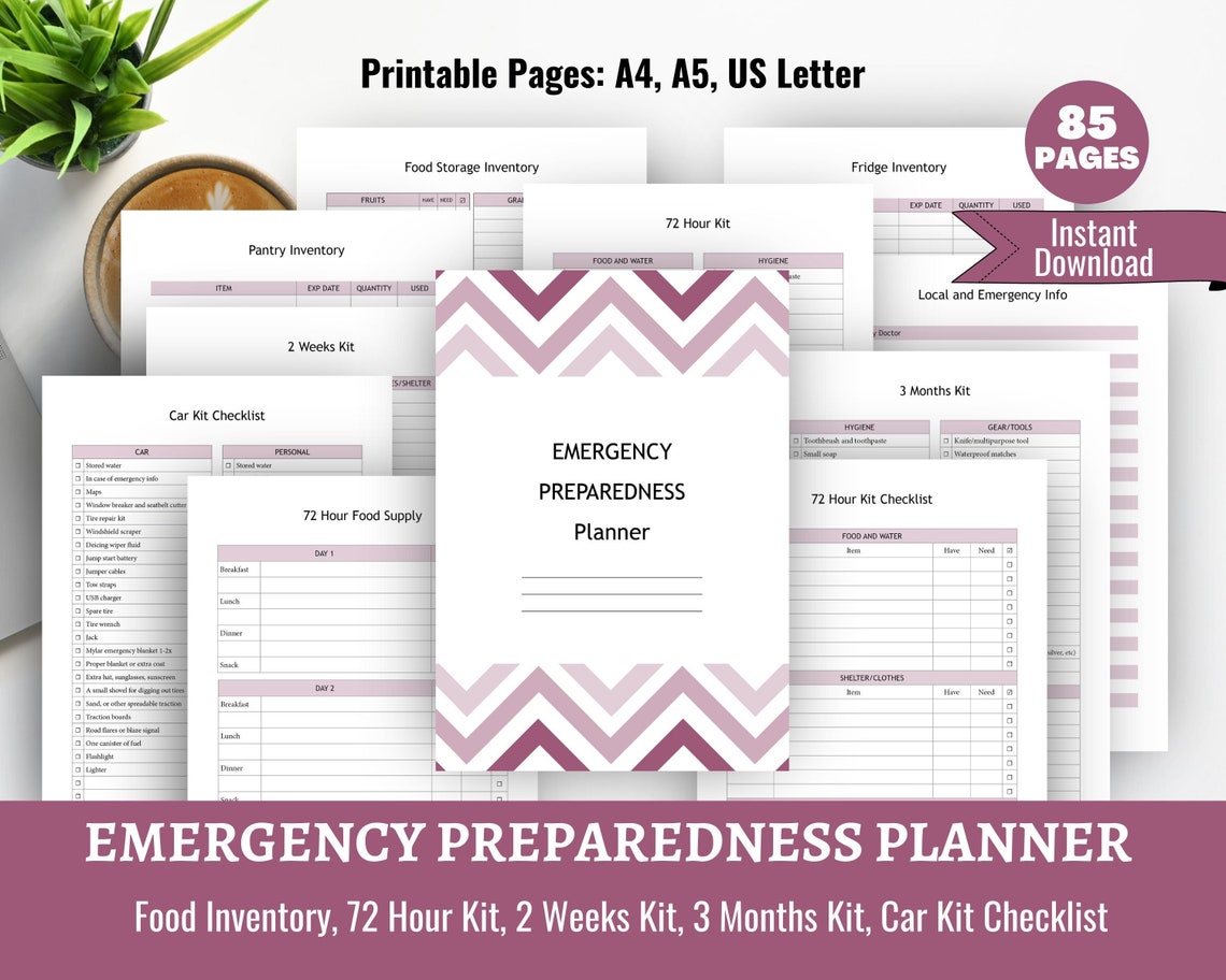 Prepper Binder, Emergency Preparedness Planner, Food Storage Planner - Etsy