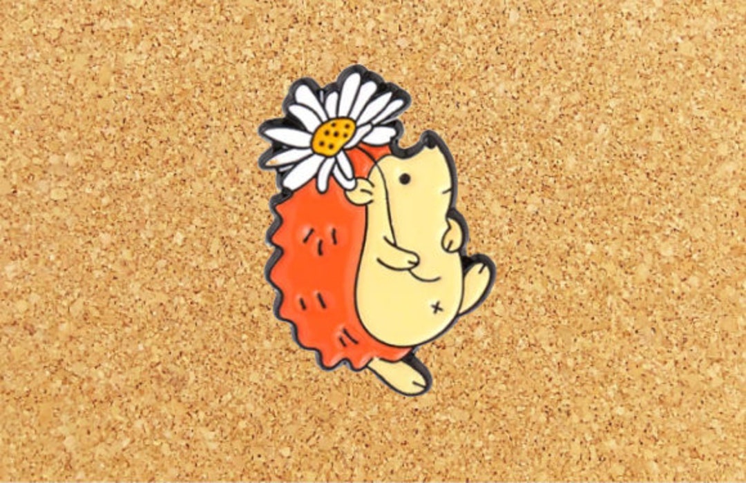 Hedgehog Enamel Pins | Cute Animal Enamel Pin - Etsy