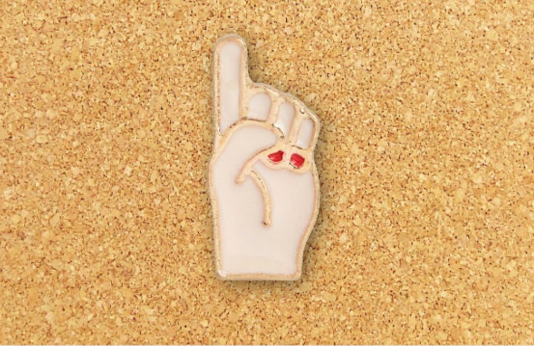 Point Hand Sign Enamel Pin Point to There This is the One - Etsy