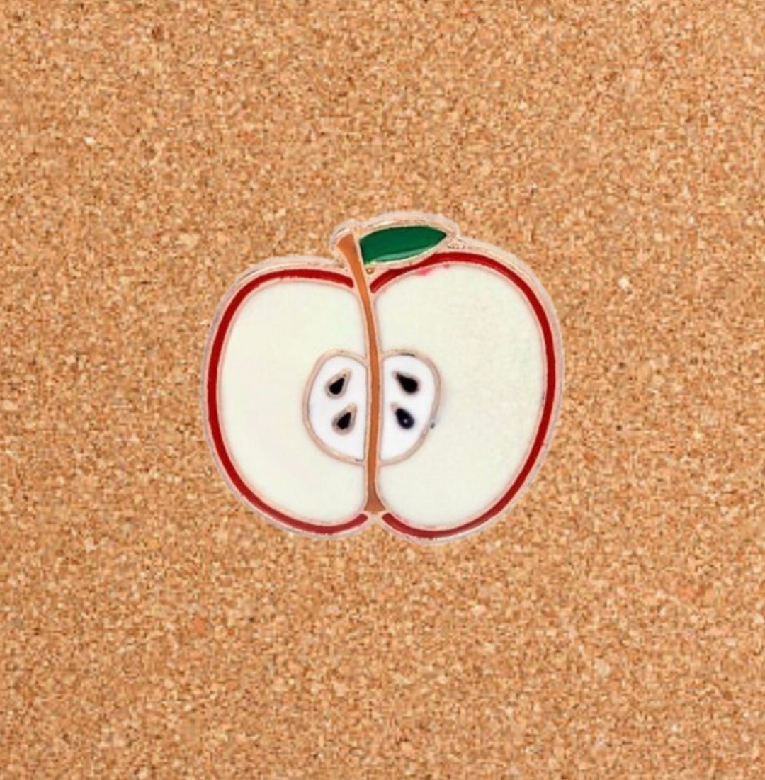 Apple Enamel Pin | Cute Enamel Pin for Backpack, Jacket, Hat, and More ...