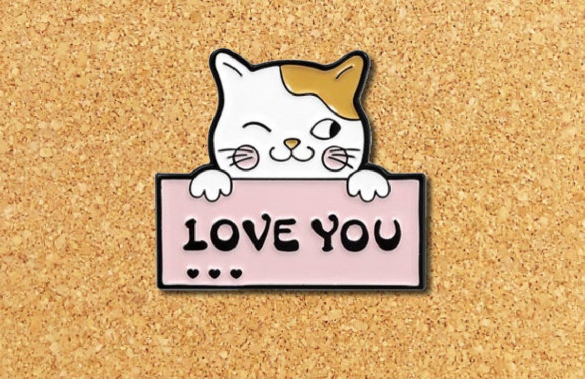 I Love You Enamel Pin Cute Enamel Pins - Etsy