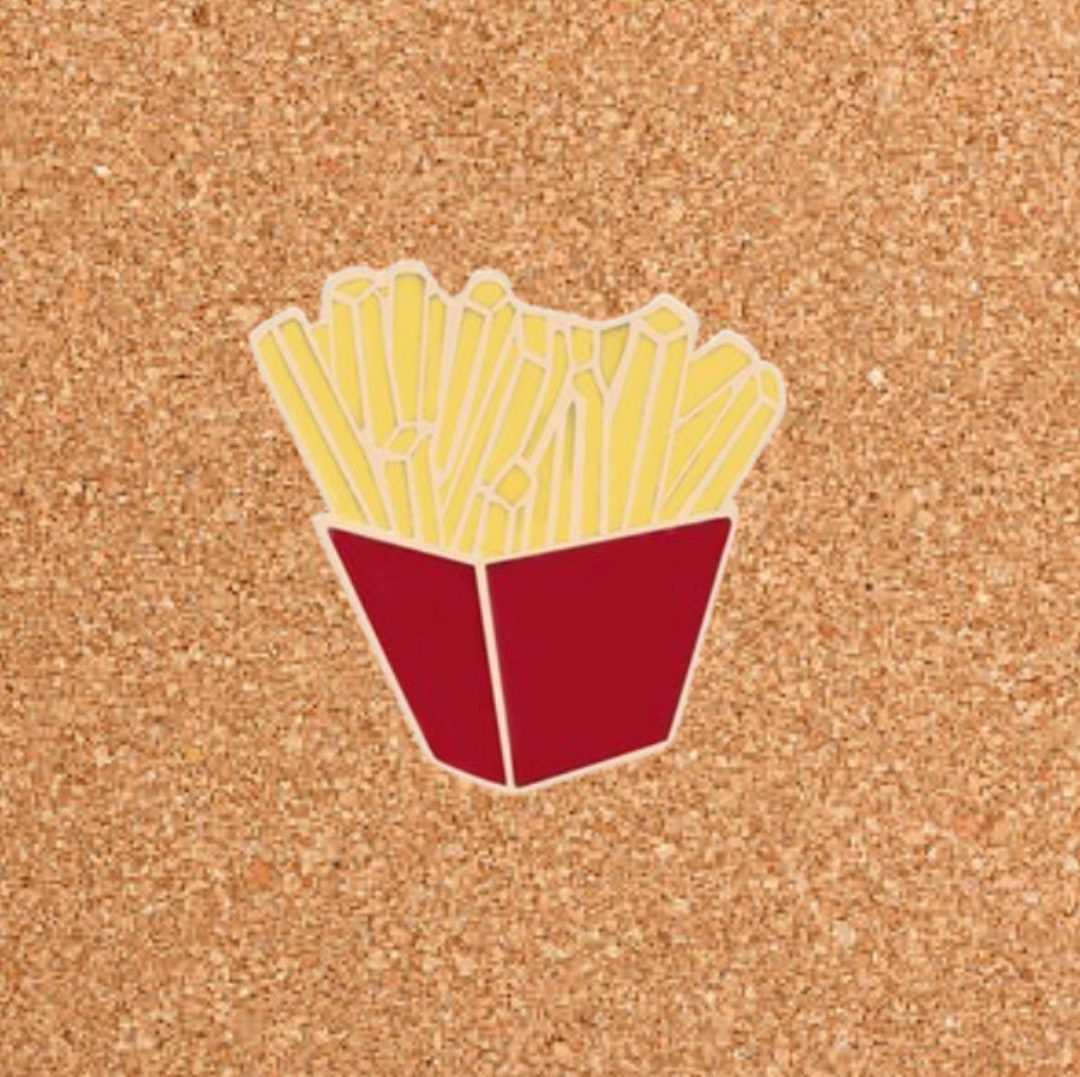 Golden Crisp: French Fries Enamel Pin - Satisfy Your Style! | Food Pin ...