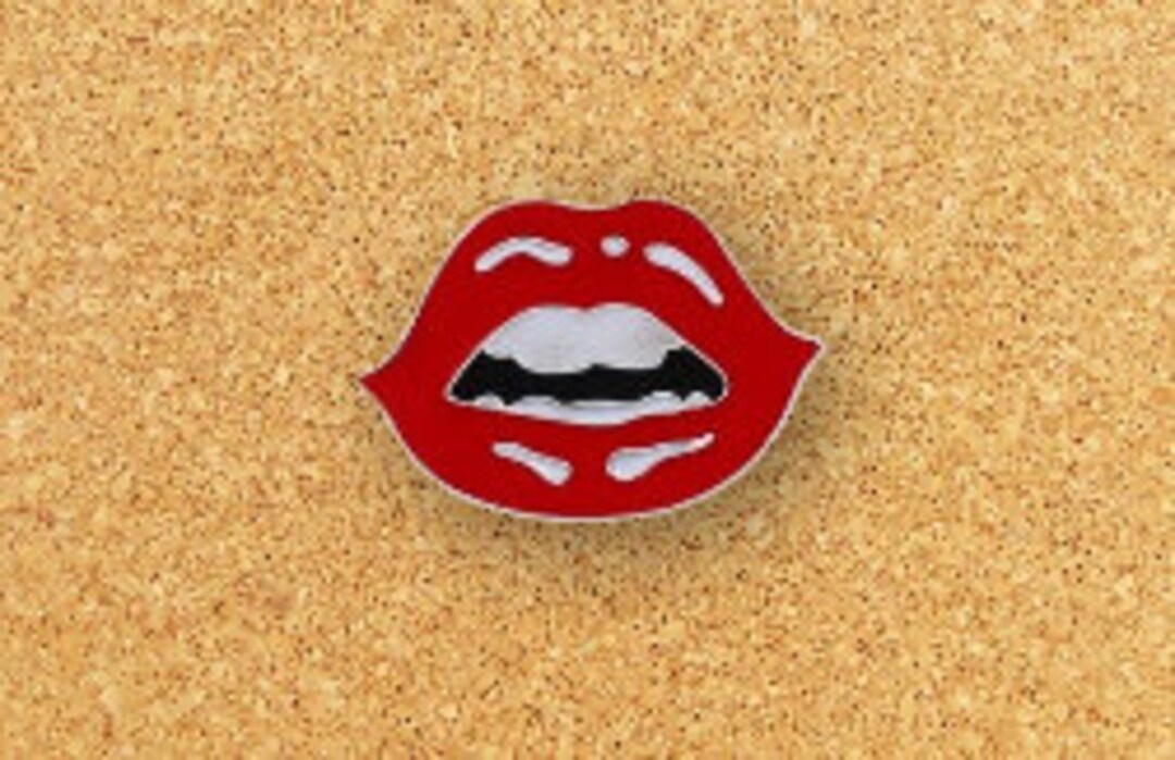 Sexy Red Lips ENAMEL PIN | Cute Enamel Pin by ROFLPINS | Pins for ...
