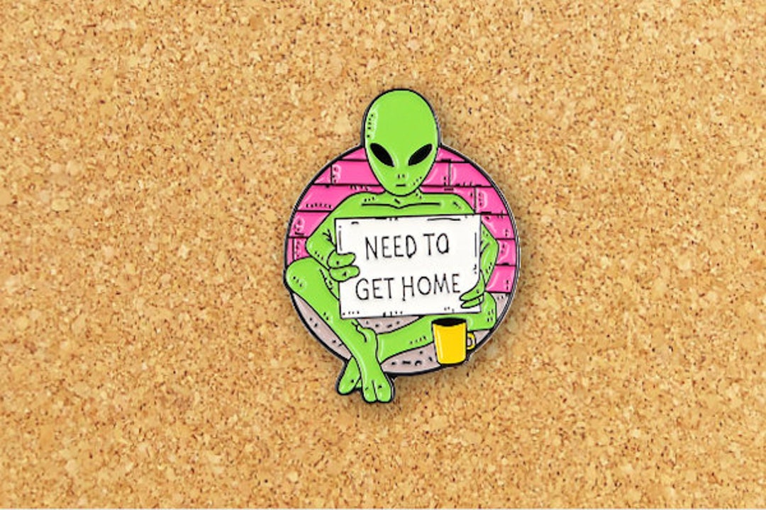 Alien Enamel Pin | Funny Enamel Pin - Etsy