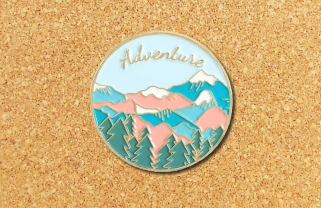 Adventure Awaits Enamel Pin Travel Enamel Pins - Etsy