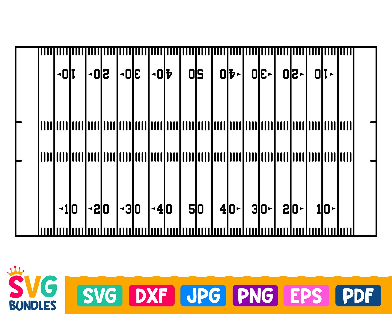 FOOTBALL YARD LINE Svg Yard Line Svg Football Field Svg | Etsy