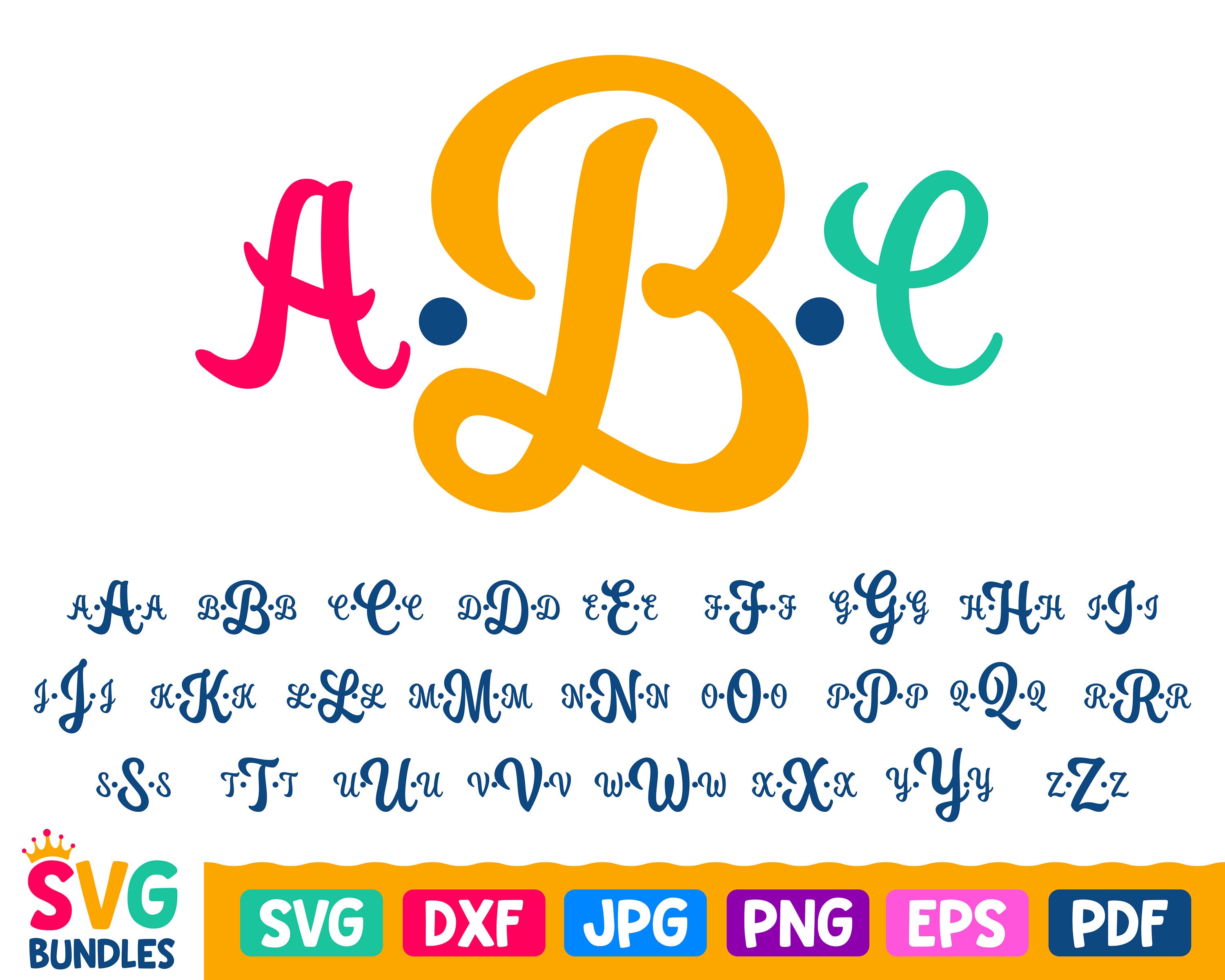 Png Printables Silhouette Dxf Letters Decorative Monogram Letters Svg ...
