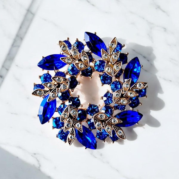 Blue Brooch - Etsy