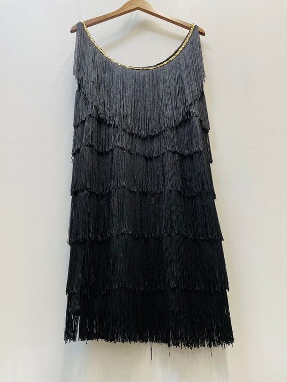 Vintage Flapper Fringe Dress 1920s Style - Gem
