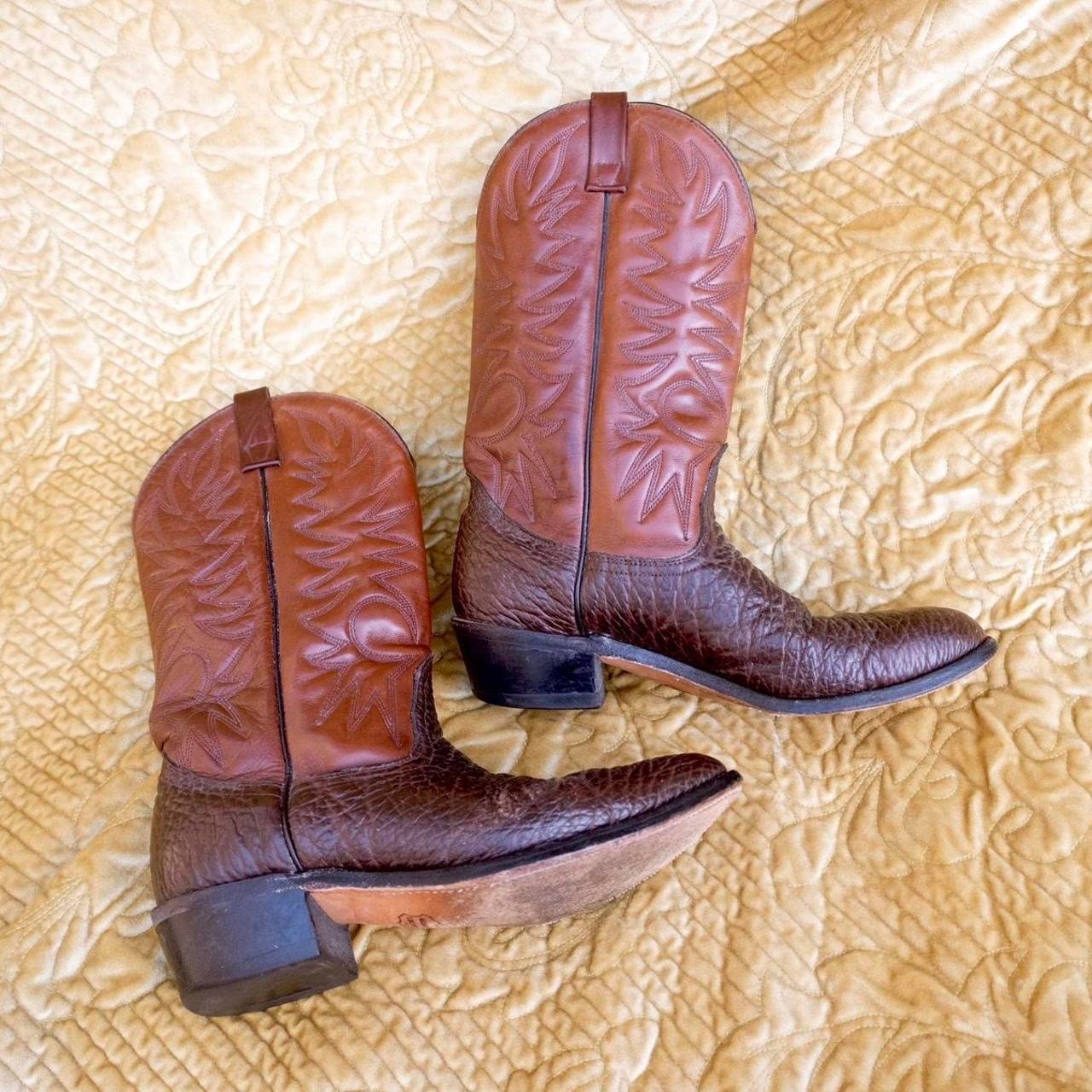 Vintage Pointed Toe Brown Leather Western Cowboy Boots Size 9.5 Men - Etsy