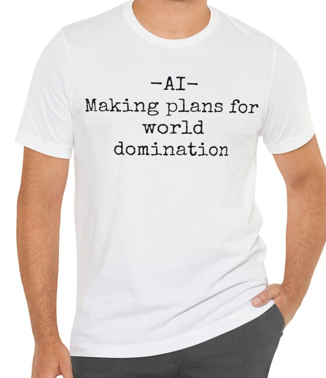 Funny Artificial Intelligence T-shirt AI World Domination - Etsy