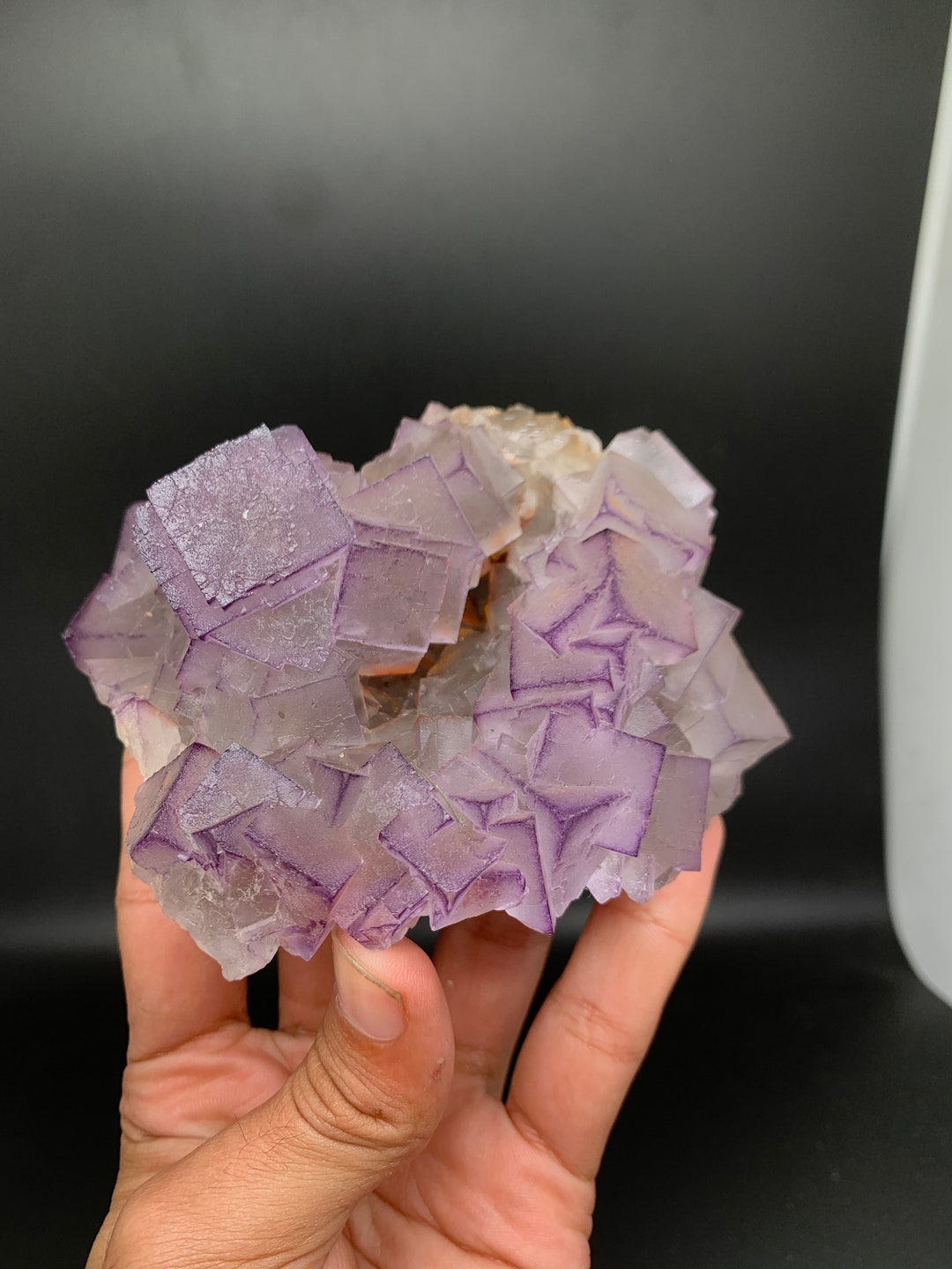 Fluorite Crystal, Fluorite, Terminated and Undamaged Purplish Cubic ...