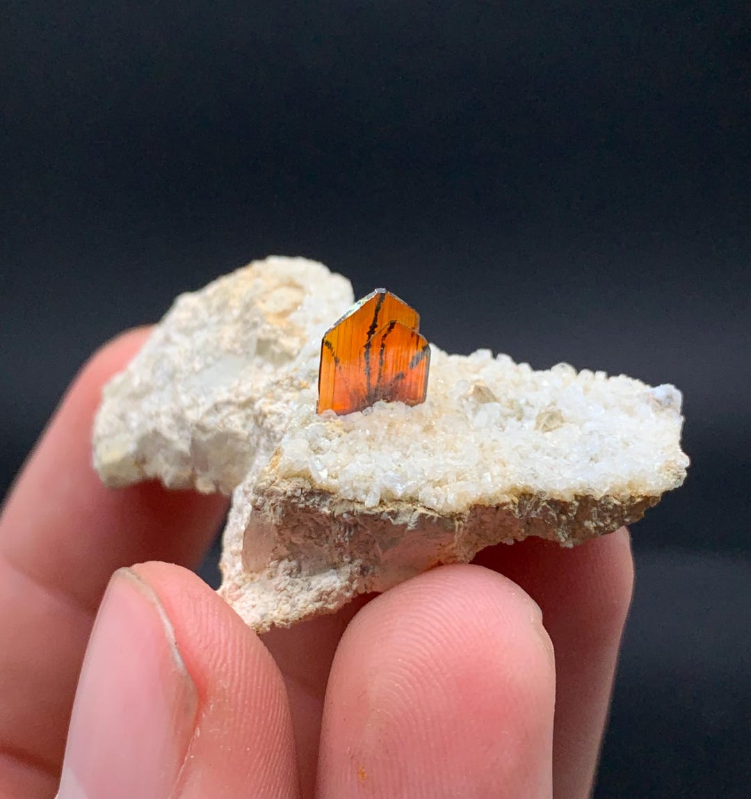 11.8 Gram Phantom Natural Red Color Brookite Crystal on Hard Matrix ...