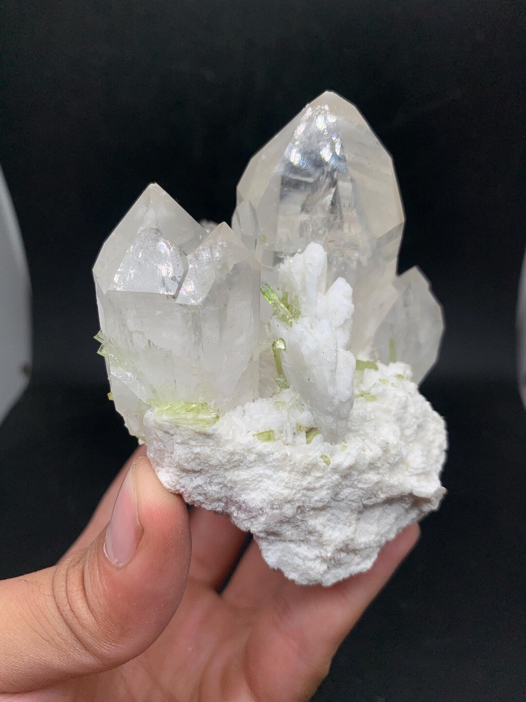466 Gram Amazing Rare Quartz Crystals Points With Montebrasite ...