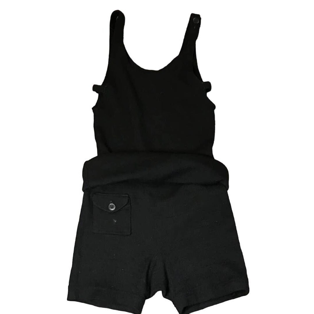 Vintage 30's Black Wool Knit Bathing Suit Built in Shorts/jumpsuit ...