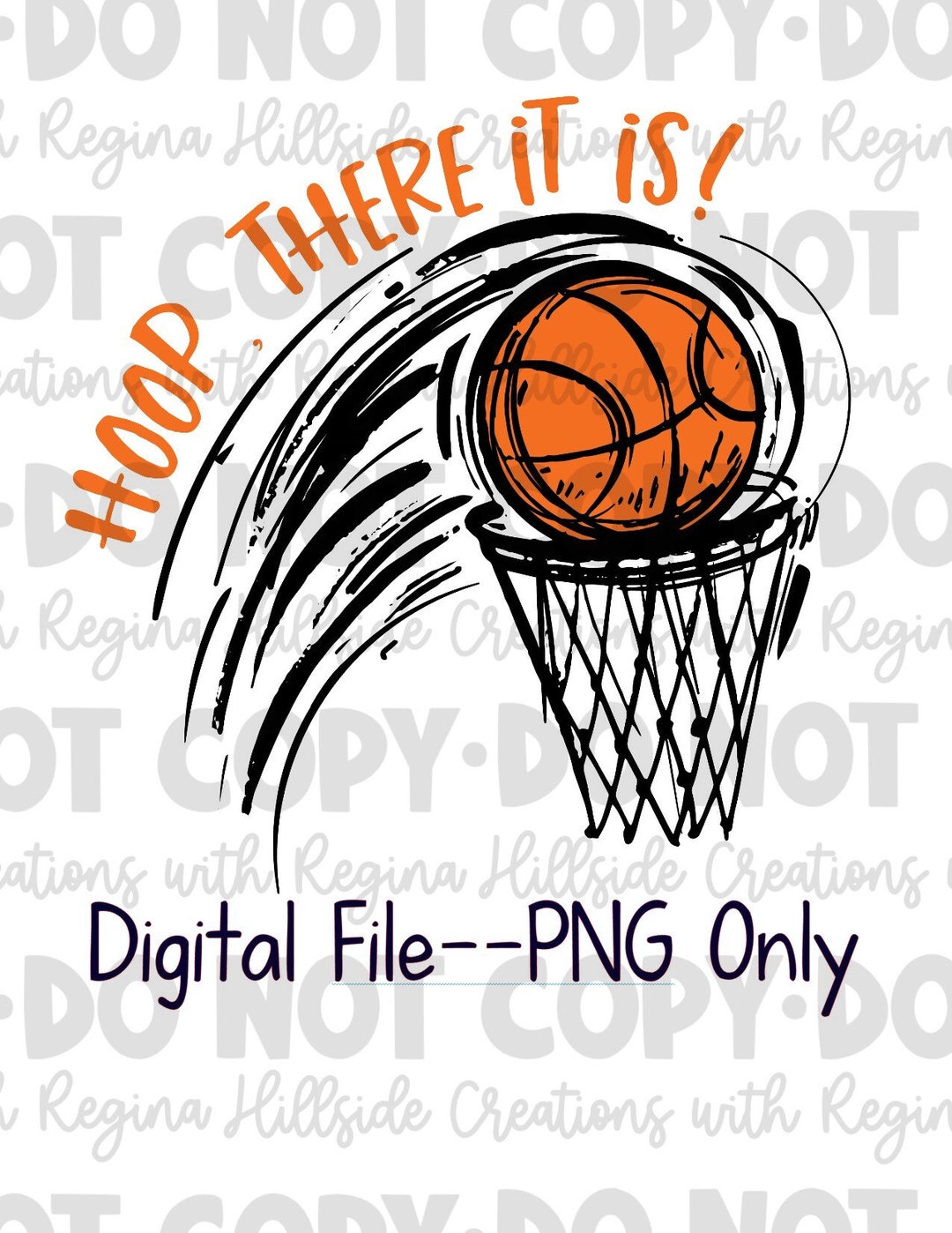 Hoop There It is Basketball Digital Download--png, Sublimation, DTF ...