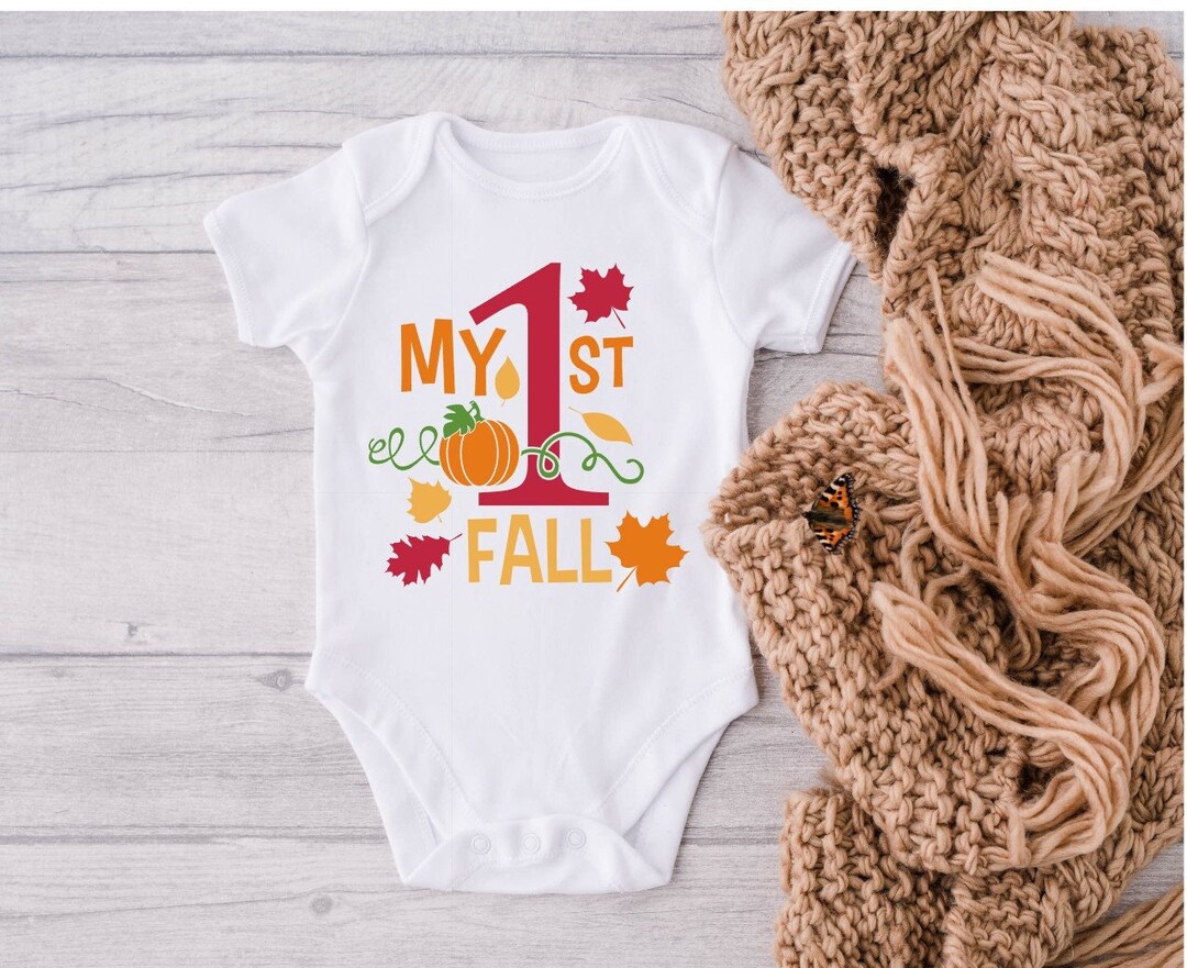 My First Fall Custom Baby Bodysuit, Firsts, Fall, Cute Baby Bodysuit ...