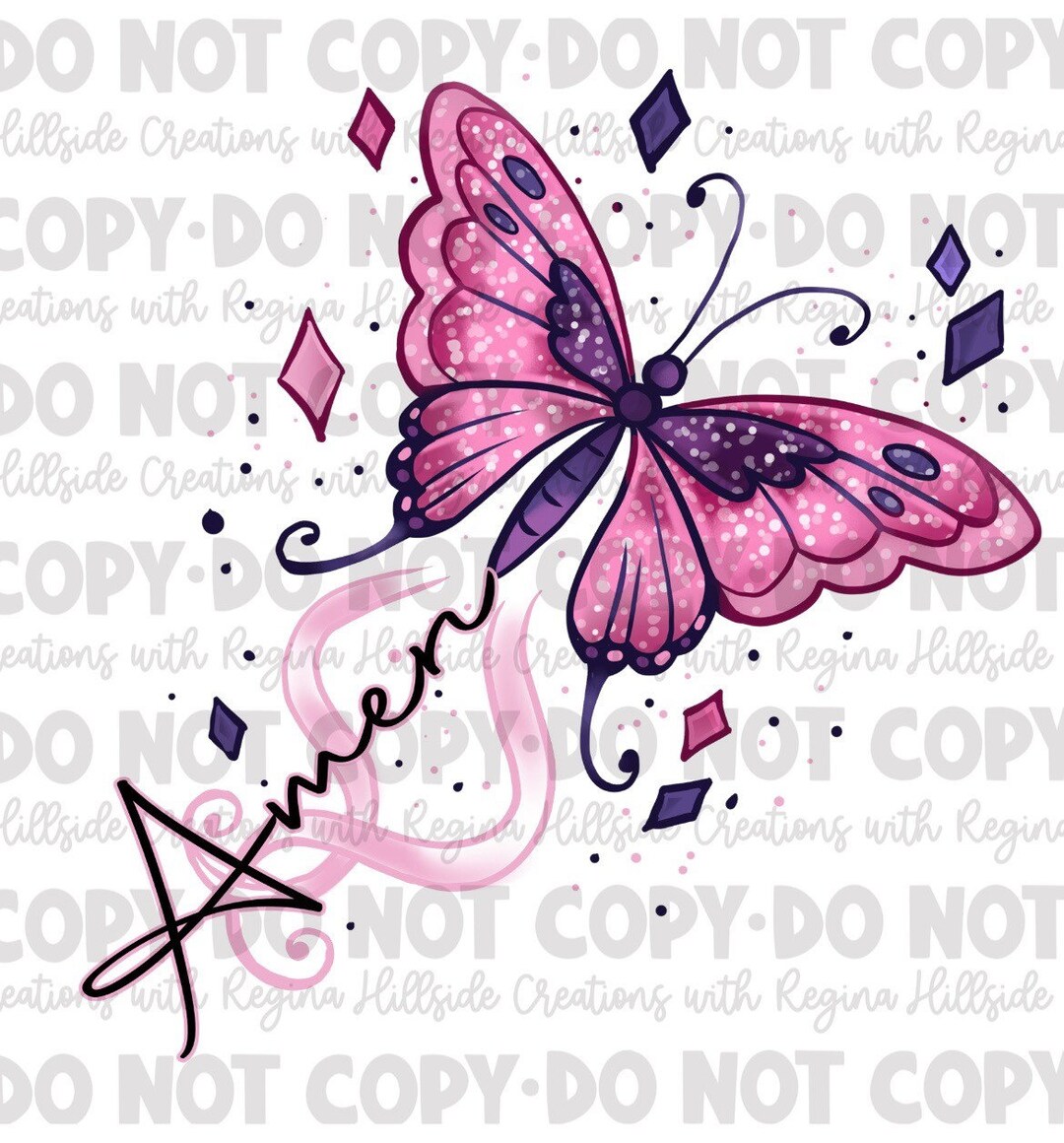 Amen Butterfly Sublimation Transfer - Etsy