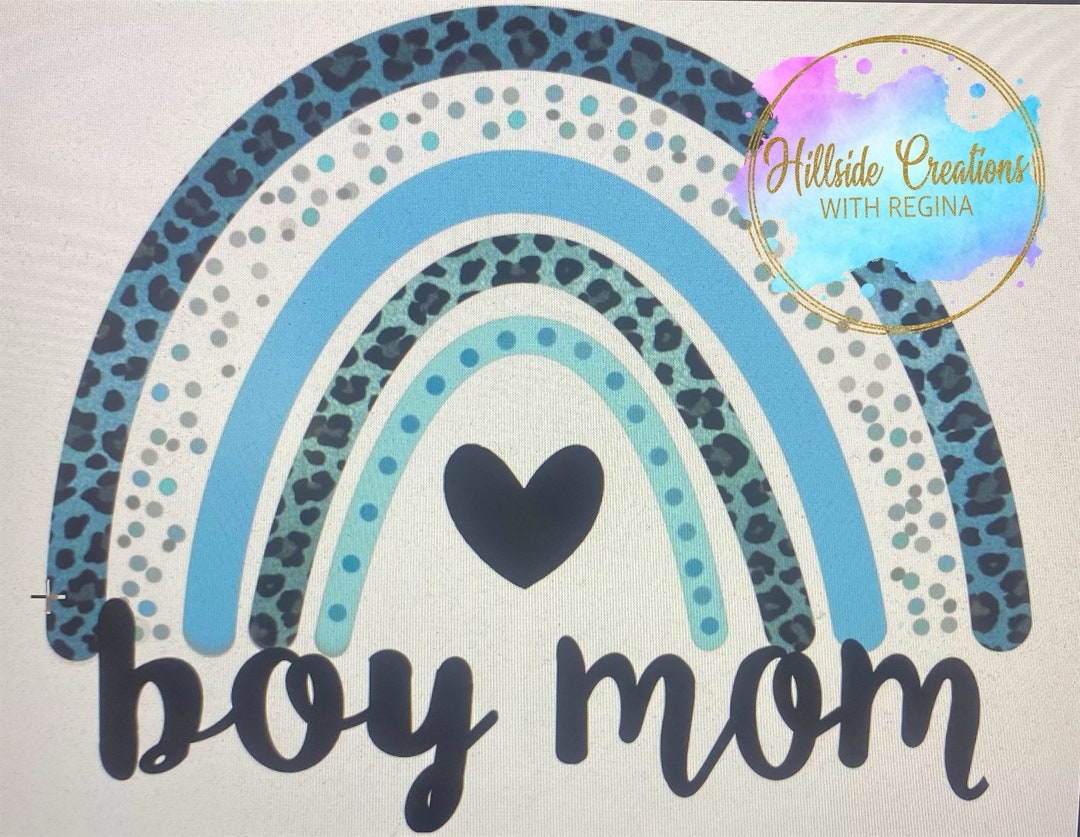 Boy Mom Rainbow Ready to Print Transfer - Etsy