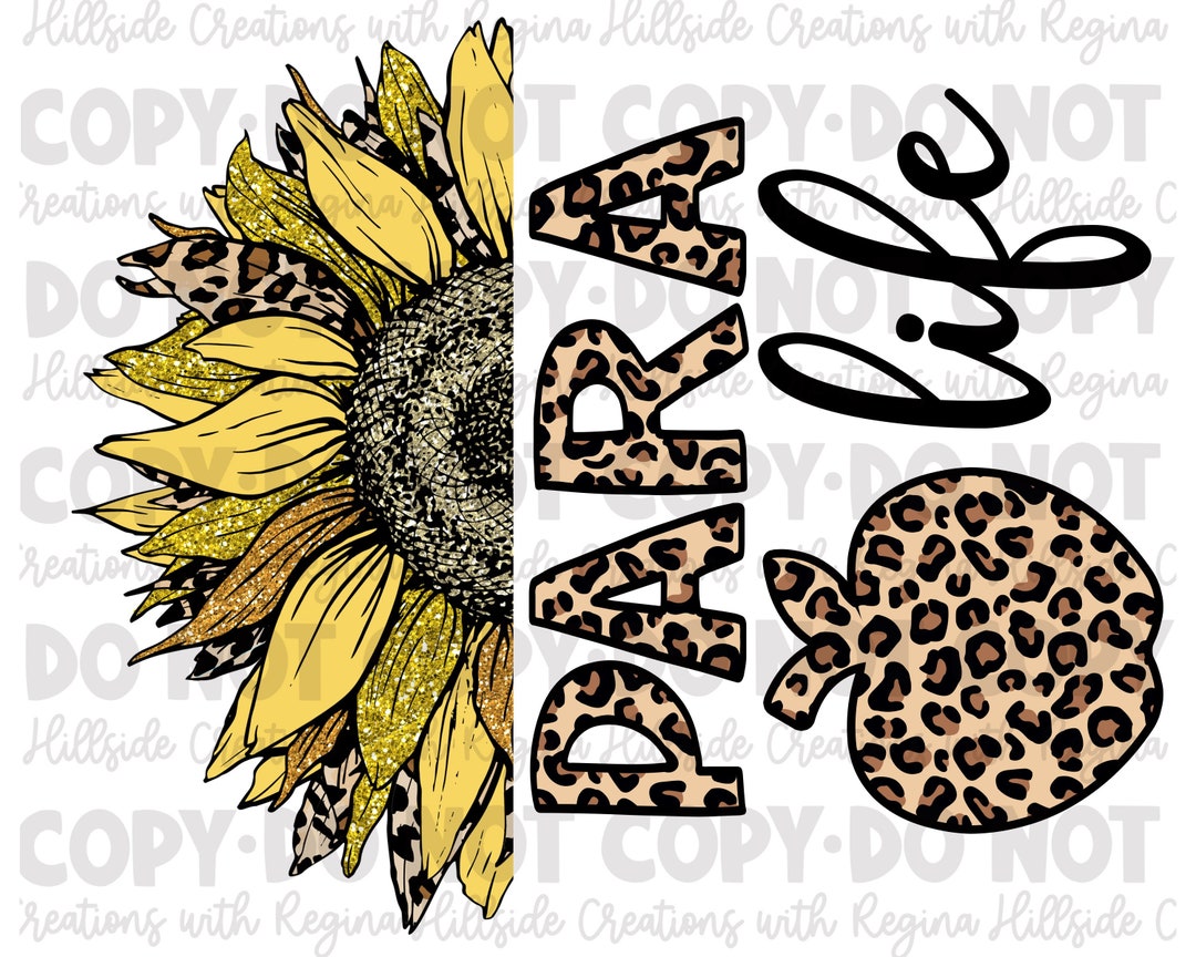 Para Life Leopard Sunflower Sublimation Transfer - Etsy