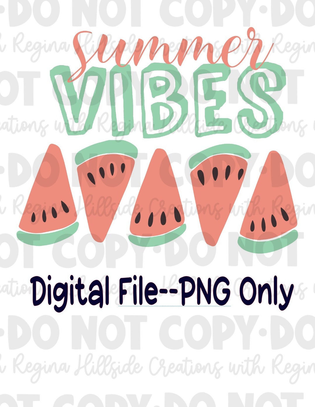 Summer Vibes Watermelon--summer--beach--watermelon--digital Download ...