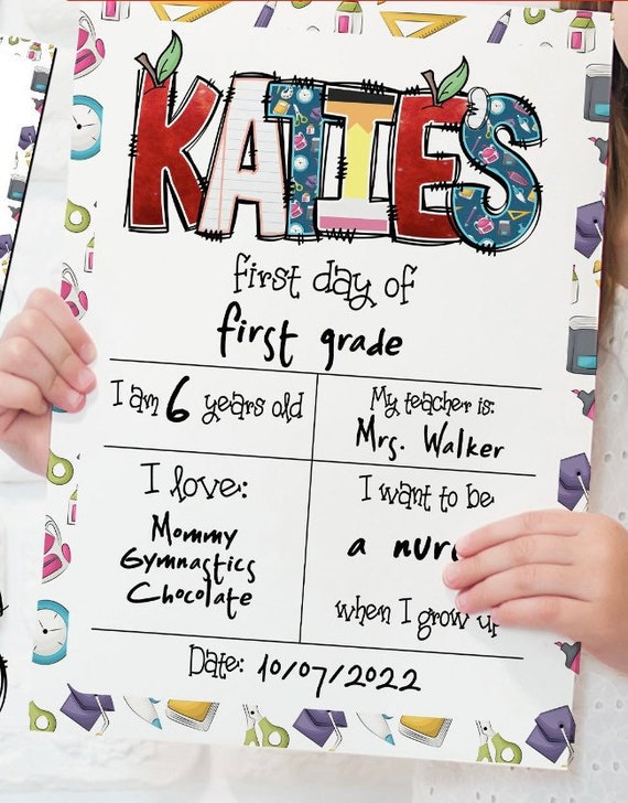 Personalized Back to School Dry Erase Board - Etsy