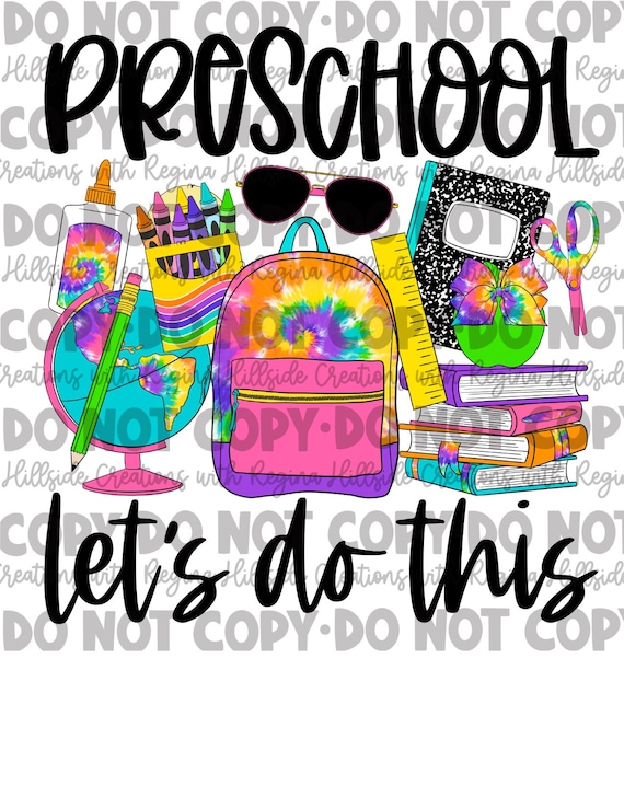 Preschool Let's Do This Ready to Print Transfer | Etsy