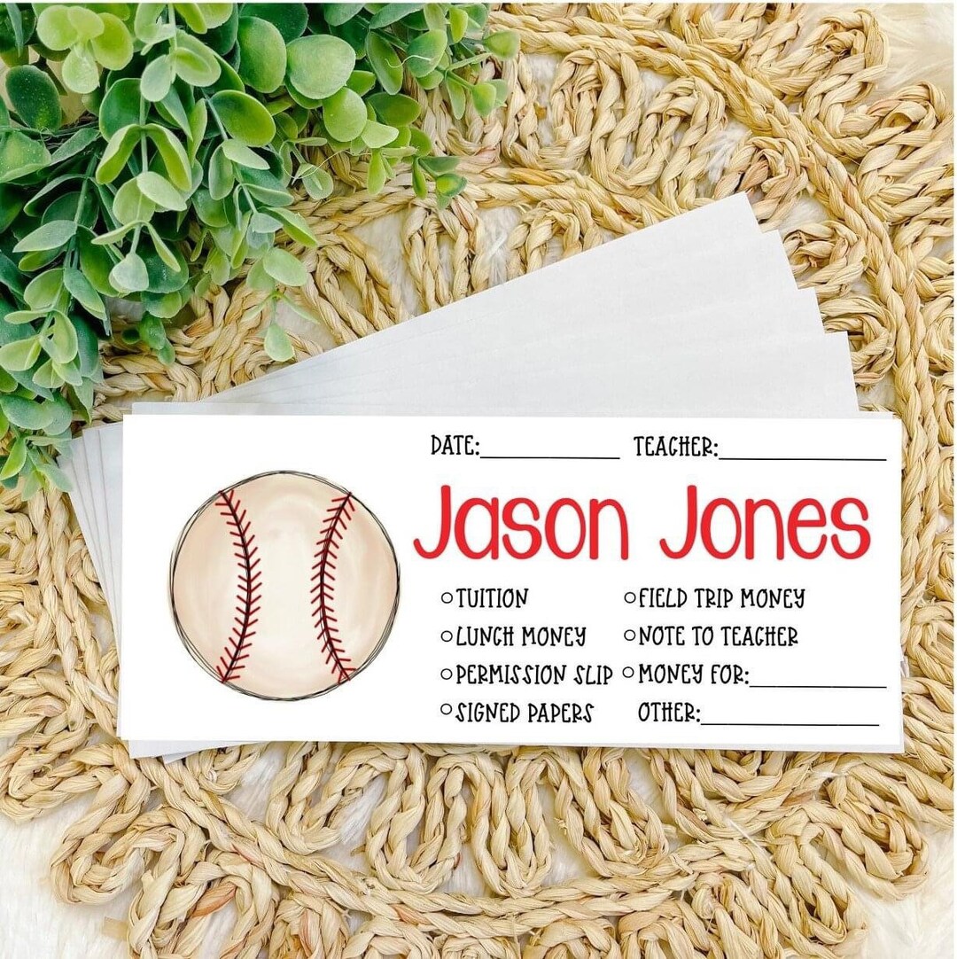 Personalized School Money Envelope, Lunch Money, School Supplies ...