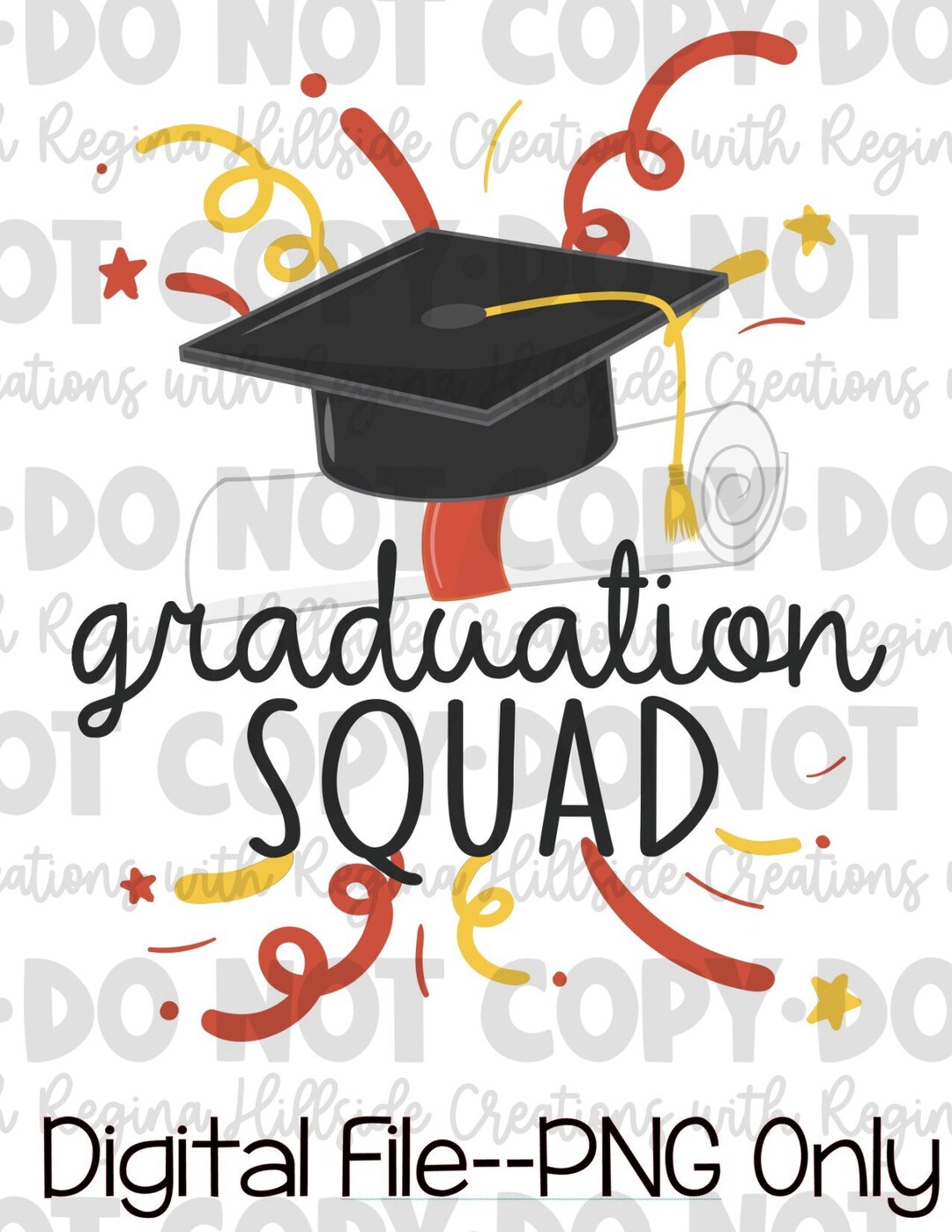 Graduation Squad Graduation Digital Downloadpng, Sublimation, DTF ...