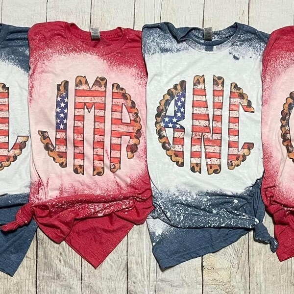 Bleached Monogram Shirt - Etsy