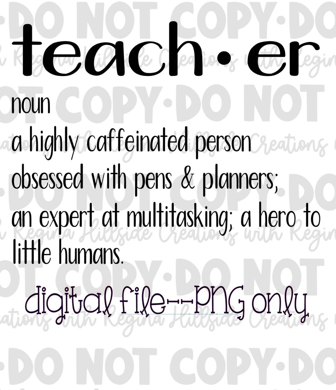 Teacher Definition Digital Download--png, Sublimation, DTF, Sunflowers ...