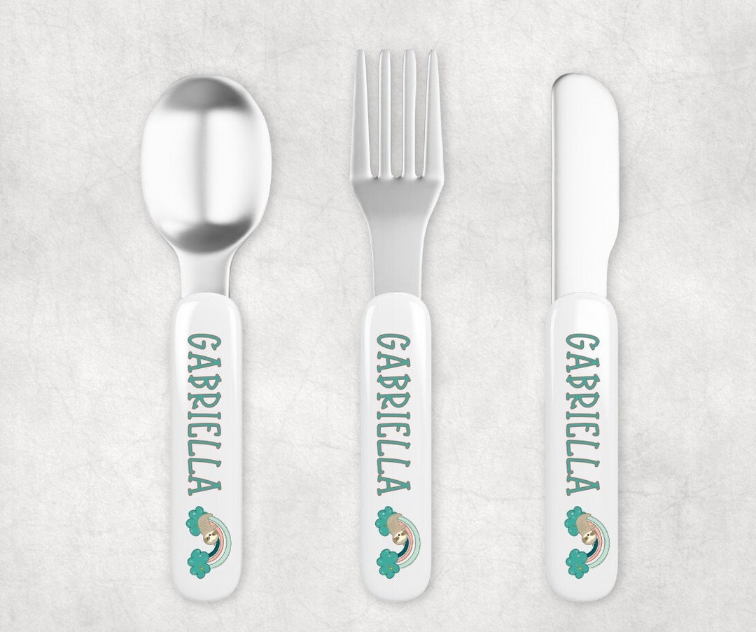 Custom Personalized Children/baby Utensil Sets--fork, Knife, Spoon ...