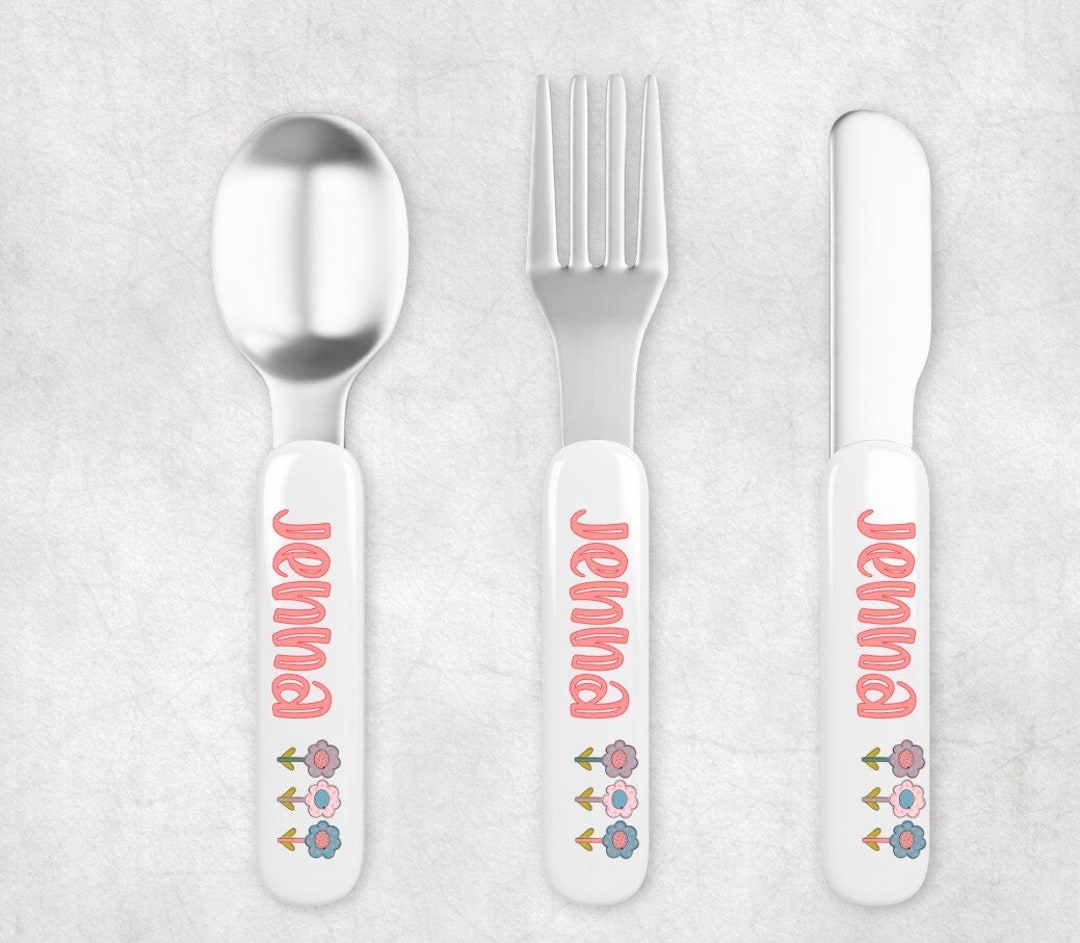 Custom Personalized Children/baby Utensil Sets--fork, Knife, Spoon ...
