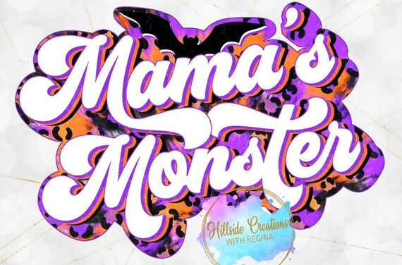 Mamas Monster Ready to Print Transfer - Etsy