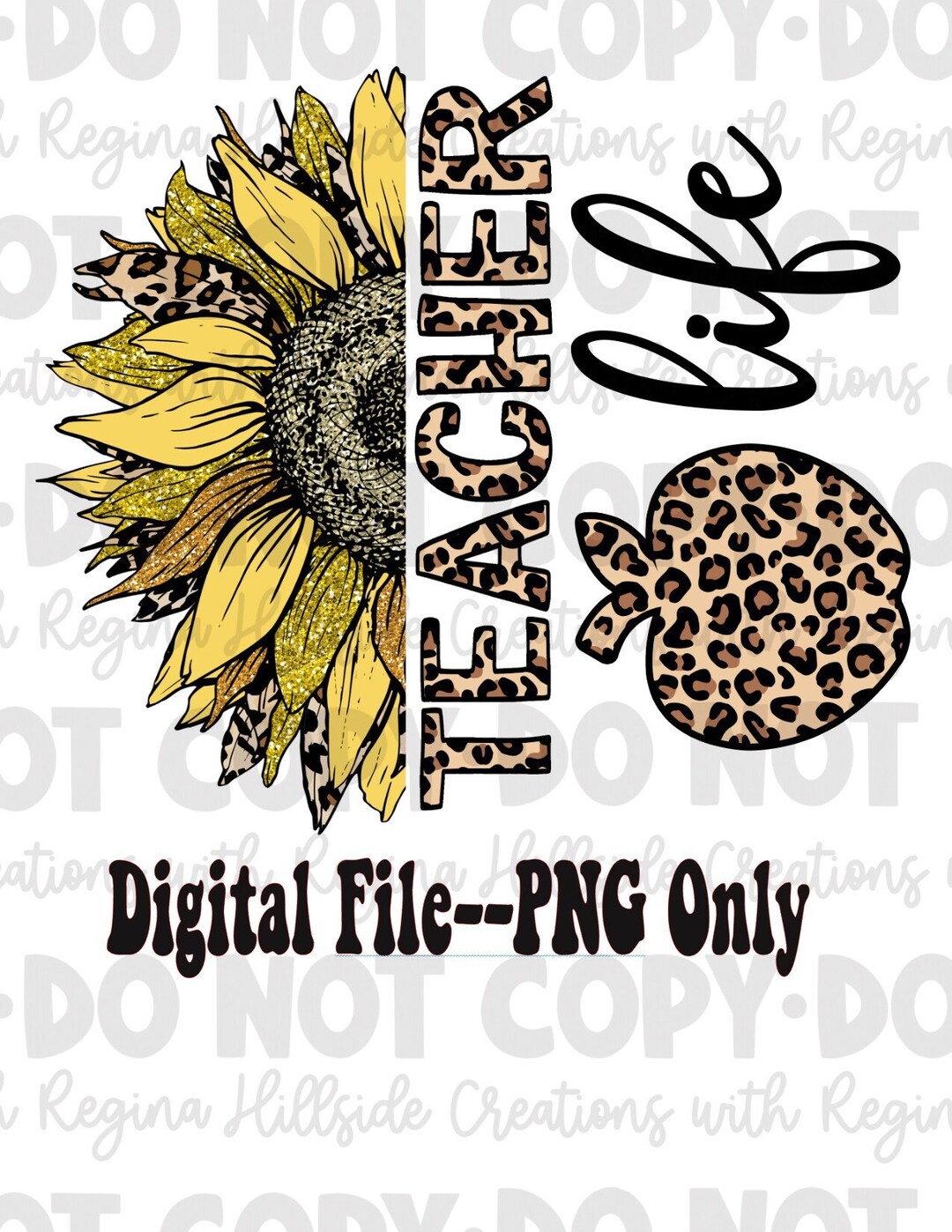 Sunflower Teacher Life Digital Download--png, Sublimation, DTF ...