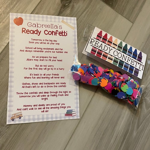 Back to School Ready Confetti Printable First Day of School - Etsy